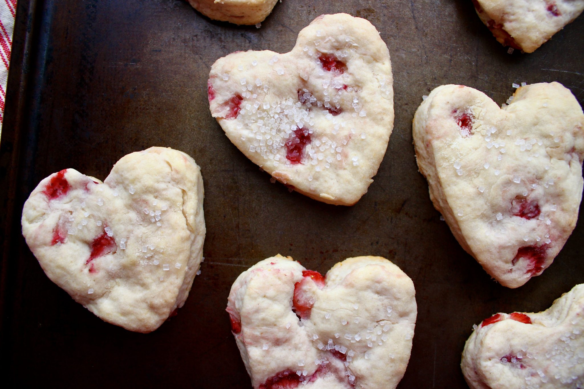 Heart Shaped Strawberry Scones - The Hungry Lyoness