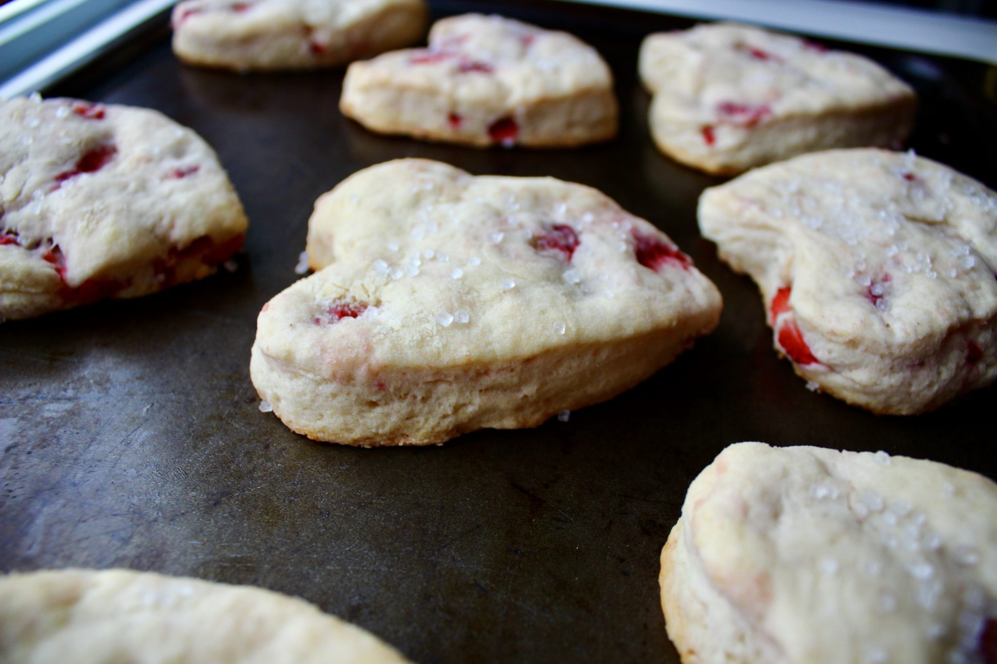 Heart Shaped Strawberry Scones - The Hungry Lyoness